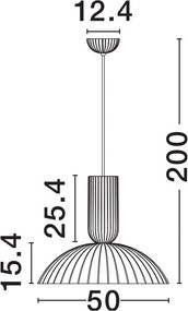Bílé kamenné závěsné svítidlo ø 50 cm Ammos – Nova Luce