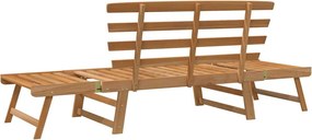 Zahradní lavice 2 v 1 190 cm masivní akácie 316471
