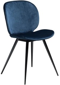OnaDnes -20% ​​​​​Dan-Form Modrá sametová jídelní židle DAN-FORM Cloud