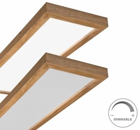 Brilagi-LED Stmívatelné svítidlo WOODY FRAME LED/50W/230V dub 120x30 cm IP44 +DO