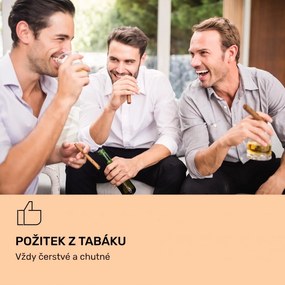 Klarstein El Presidente 23, humidor na doutníky, 23 l, 45 W, LED, dotykové ovládání, bukové dřevo