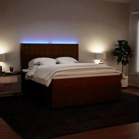 Box spring postel s matrací růžová 180x200 cm samet 3294723