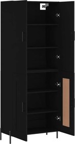 vidaXL Skříň highboard 69,5 x 34 x 180 cm kompozitní dřevo [3195796] Barva: Černá