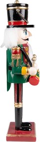 Vánoční dekorace socha Louskáček s bubínkem - 9*7*30 cm