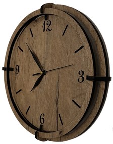 Li-Go "Kruh" Dřevěné hodiny 32/50 cm Provedení rámu, povrchu: ořech, rozměr obrazu: 32 cm