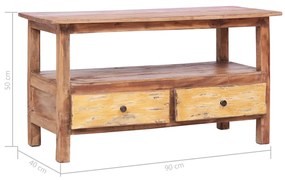 TV stolek 90 x 40 x 50 cm masivní recyklované dřevo - Default Title