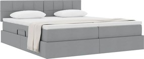 Postel s úložným prostorem Světle šedá 180 x 200 cm Umělá kůže 3370925