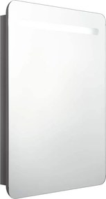 LED koupelnová skříňka se zrcadlem zářivě šedá 60 x 11 x 80 cm 326506