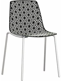 Gaber Plastová židle ALHAMBRA NA Barva kostry chromová kostra Barva plastu Gaber bílá - šedá