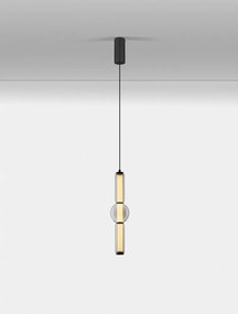 Šedé skleněné LED stmívatelné závěsné svítidlo ø 12 cm Ulon – Nova Luce
