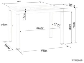 Jídelní stůl Damar 100 cm dub artisan/černý