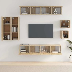 8dílný set TV skříněk dub sonoma kompozitní dřevo 3114488