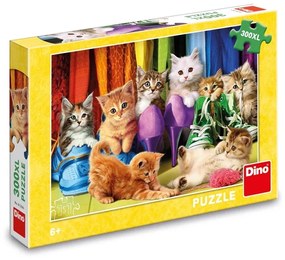 Dino Puzzle Barevná koťátka 300 XL dílků