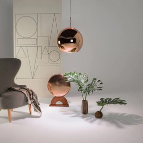 Tom Dixon Copper Kulatá závěsná lampa Ø 45 cm měděná