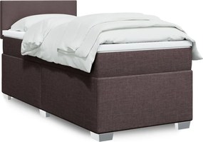 Box spring postel s matrací tmavě hnědá 80x200 cm textil 3285711
