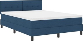 Postel s boxspringem s čelo Modrá 160 x 200 cm textil 3338705
