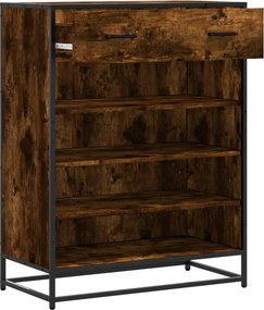 Botník kouřový dub 75 x 38 x 97,5 cm kompozitní dřevo a kov 3300877