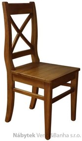 dřevěná rustikální stylová jídelní židle z masivního dřeva borovice Mexicana D25 euromeb