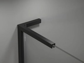 Mexen, Mexen Kioto-X L sprchová stěna 60 x 200 cm, průhledná 10 mm, černá - 800-060-107-70-00-X