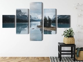 Vícedílný obraz Ostrov Duchů V Národním Parku Jasper, Kanada Nedostatek Nedostatek Přírodní plátno 250x150