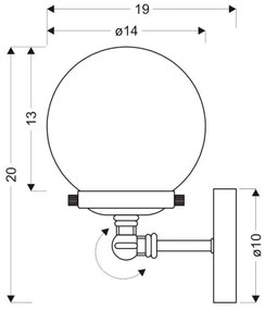 Nástěnná lampa BALLET 1xE27/40W/230V matný chrom