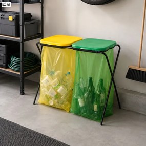 Stojan na třídění odpadu GORT na 2 pytle
