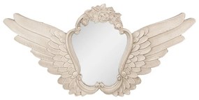 Béžové nástěnné zrcadlo se zdobením a křídly Ouida - 70*5*35 cm