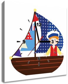 Gario Obraz s hodinami Na malé loďce Rozměry: 40 x 40 cm