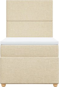 Box spring postel s matrací krémová 90x190 cm textil 3291133