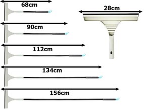 Verk Group Čištění oken z mikrovlákna regulovaná délka 160 cm 2w1 balení