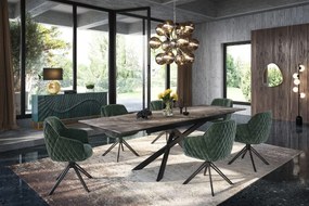 Designová židle Natasha tmavě zelený samet