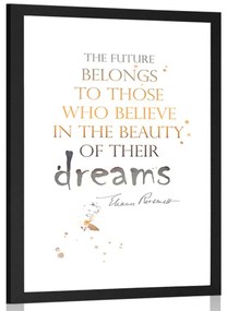 Plakát s paspartou motivační citát - Eleanor Roosevelt