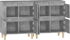 Příborníky 2 ks betonově šedé 60 x 35 x 70 cm kompozitní dřevo 3185755