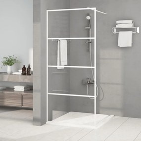 Sprchová zástěna walk-in bílá 90 x 195 cm čiré ESG sklo 152141