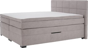 Boxspringová pocketová postel, 180x200, šedohnědá Taupe, APRIL