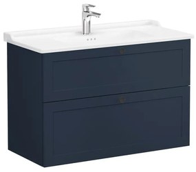 Koupelnová skříňka s umyvadlem VitrA Root 100x67x46 cm modrá mat ROOTC100BINTC