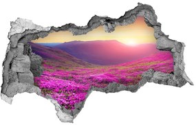 Wallmuralia Nálepka fototapeta 3D výhled Růžové kopečky 95x73 cm