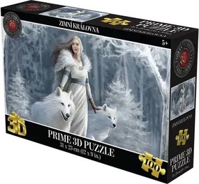 PRIME 3D Puzzle Zimní královna 3D / 100 dílků / 31 x 23 cm