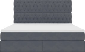 Postel s úložným prostorem a matrací Tmavě šedá 180 x 200 cm 3372106