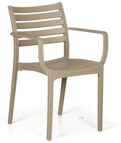 Plastová bistro židle SLENDER, béžová