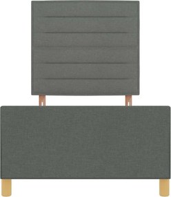 Rám postele s čelo Tmavě šedá 80 x 200 cm textil 3344607