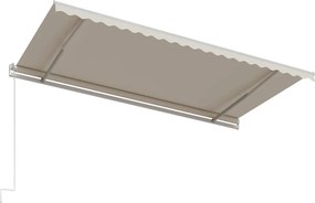 Automatická zatahovací markýza 500 x 300 cm krémová 3068947