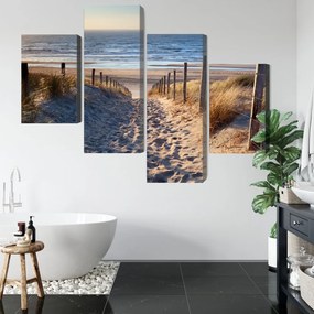 Vícedílný obraz Pláž Severního Moře 3D Nedostatek Nedostatek Přírodní plátno 240x150