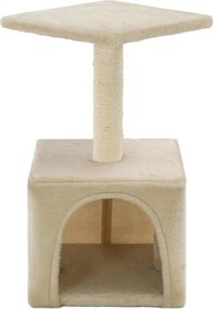 Škrabadlo pro kočky sisalové sloupky 55 cm béžové 170539