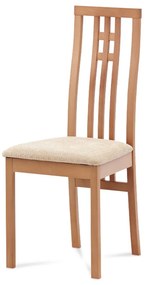 Jídelní židle BC-2482 BUK3, masiv buk, barva buk, látkový krémový potah