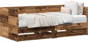 Daybed se zásuvkou Staré dřevo 90 x 190 cm Kompozitní dřevo 3334002