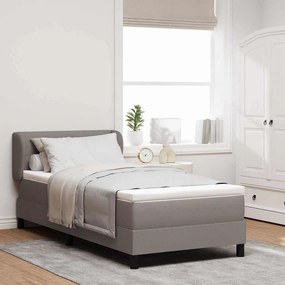 Postel s boxspringem s čelo Taupe 100 x 200 cm textil 3340014