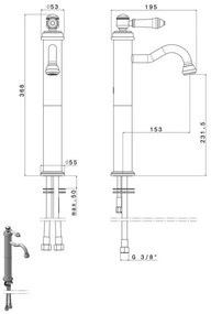 Stojánková umyvadlová baterie v leskle stříbrné barvě Vienna – Sapho