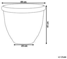 Květináč hnědý ⌀49 cm TESALIA Beliani