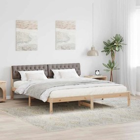 Rám postele Hnědá a taupe 180 x 200 cm Masivní borovicové dřevo 3394346